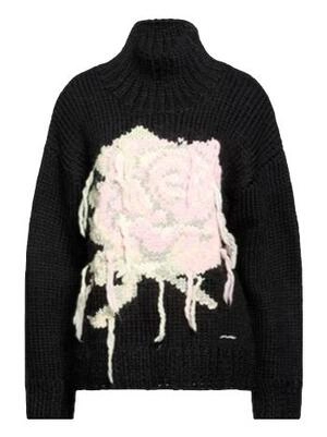 GANNI Ganni Embroidered Wool Turtleneck Sweater