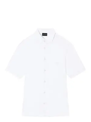 Emporio Armani Collared Shortsleeve Shirt - White