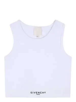 Givenchy Ribbed Cropped Tank Top - White