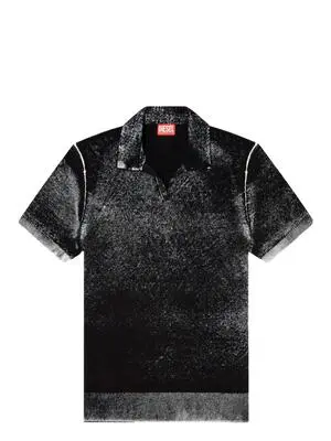 DIESEL® Washedeffect Shortsleeve Knit Polo Shirt