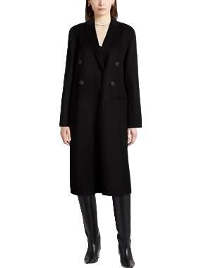 Tory Burch Double-breasted Felt Coat - Black