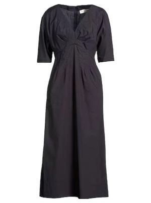 Tory Burch V-neck A-line Midi Dress - Black