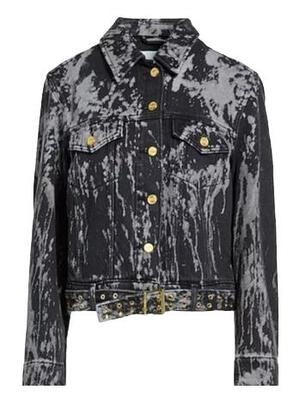 GANNI Ganni Denim Trucker Jacket With Tie-Dye Wash Black