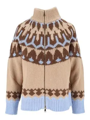 Ermanno Scervino Fair Isle Zip-up Cardigan - Beige