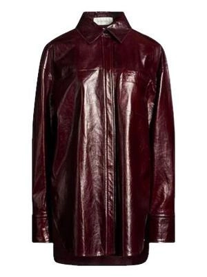 Sportmax Leather Overshirt - Brown
