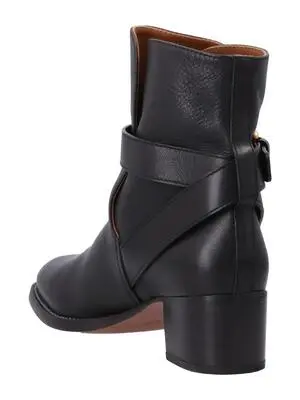 CHLOÉ Chloe Leather Ankle Boots With Buckle Detail