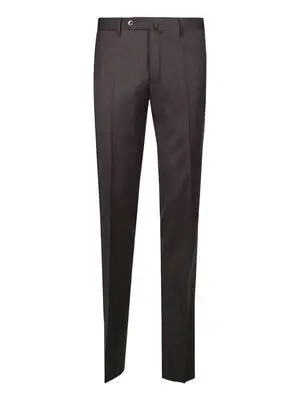 PT TORINO Tailored Pressed-crease Trousers - Black