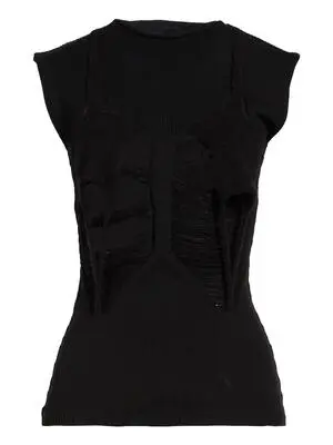 Rick Owens Knit Short Sleeve Top - Black