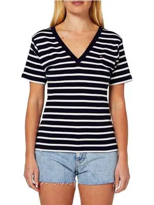 Tommy Hilfiger V-neck Striped T-shirt - Multicolor