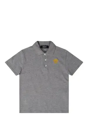 VERSACE Solid Color Polo Shirt 