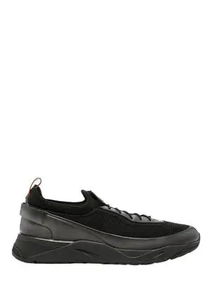 Santoni Panelled Low-top Sneakers - Black