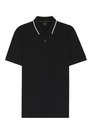 Hugo Boss Slimfit Cotton Polo Shirt - Black