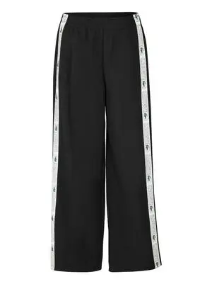 Lacoste Wide Leg Jogging Bottoms With Side Logo Detail - Black