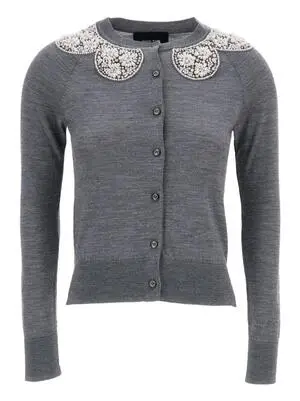 Simone Rocha Embellished Cardigan - Grey