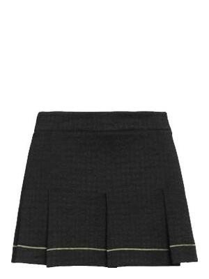 GANNI High-waisted Pleated Mini Skirt - Black