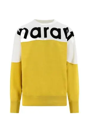 Isabel Marant Étoile Logo-print Colour-block Sweatshirt - Yellow