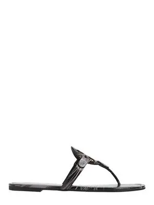 Tory Burch Tory Burch Leather Flip-Flop Sandals Black
