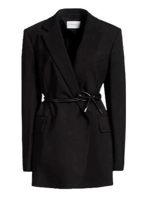 Sportmax Slim-fit Belted Double-breasted Crepe Blazer - Black