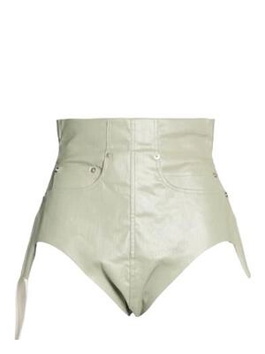 Rick Owens High-waisted Denim Hot Shorts - White