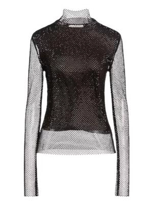 SPORTMAX Sportmax Turtleneck Mesh Top With Crystal Appliqués