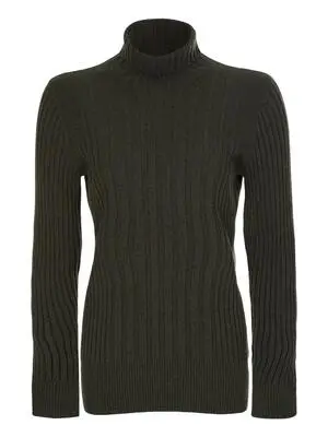MAISON MARGIELA Ribbed Turtleneck Sweater - Black