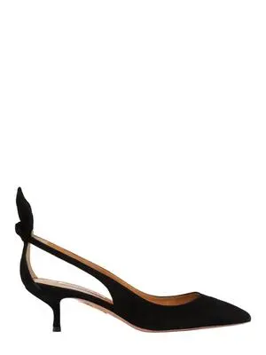 AQUAZZURA Pointed Toe Slingback Stiletto High Heels - Black