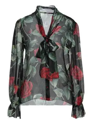 DOLCE & GABBANA Dolce & Gabbana Floral Print Bow Detail Shirt