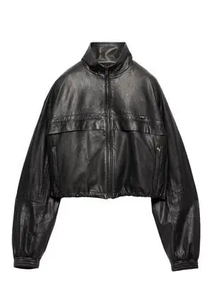 PRADA Prada Nappa Leather Zip-Up Jacket