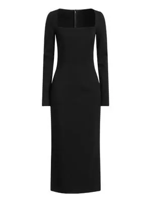 Dolce & Gabbana Bodycon Dress With Square Neckline And Long Sleeves - Black