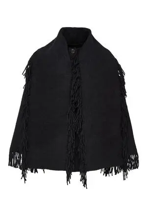 TOTEME Fringed Scarf Jacket - Black