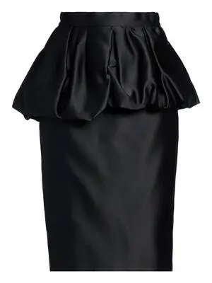 MAX MARA Max Mara Satin Peplum Midi Skirt