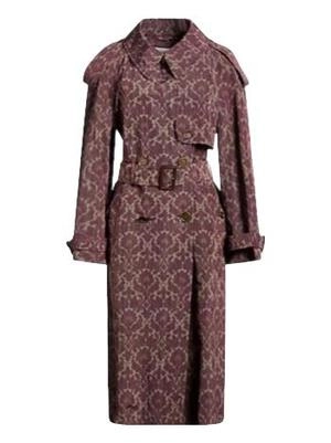 Burberry Long Sleeve Trench Coat - Brown