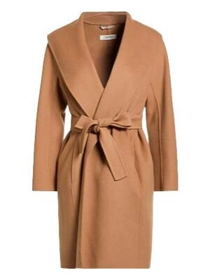 Max Mara Max Mara Wool Waist-Tie Coat Brown