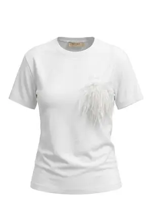 TWINSET Feather-embellished T-shirt - No
