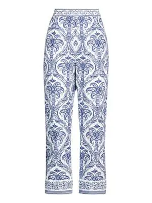 Farm Rio Paisley Print Straight-leg Trousers - Blue