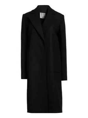 Sportmax Single-breasted Wool Felt Coat - Black