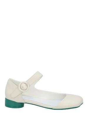 MAISON MARGIELA Leather Mary Jane Shoes - White