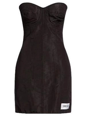 Dolce & Gabbana Sweetheart Neckline Sleeveless Bodycon Dress - Black