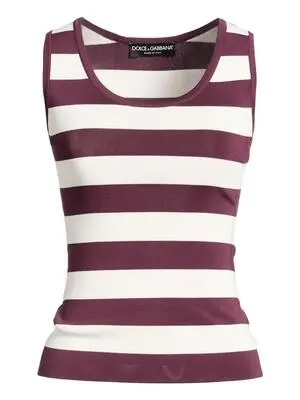 Dolce & Gabbana Dolce & Gabbana Striped Sleeveless Crewneck Top Red