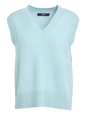 Max Mara Sleeveless V-neck Vest - Blue
