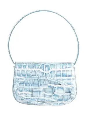 DIESEL® Diesel Casual Crocodile Print Metallic Leather Mini Bag Blue