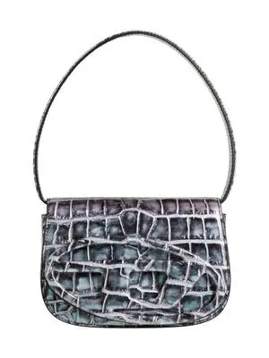 DIESEL® Print Hand Flap Bag - Gray