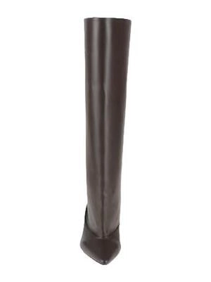 Jacquemus Pointed Toe Kitten Heel Leather Boots - Black