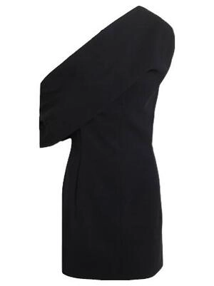 Jacquemus Off-the-shoulder Crepe Mini Dress - Black