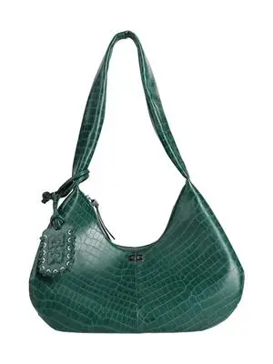 GANNI Ganni Crocodile-Print Leather Maxi Hobo Bag