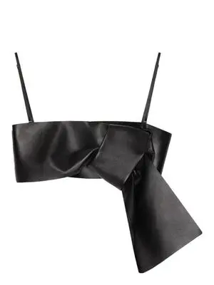 GIVENCHY Givenchy Leather Bow Detail Bra Top