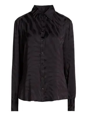 Dolce & Gabbana Zebra Print Silk Shirt - Black