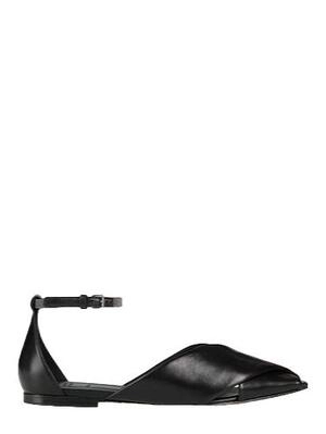 Brunello Cucinelli Leather Sandals With Buckle Fastening - Black