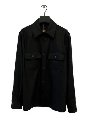 Loro Piana Long Sleeve Shirt Jacket - Black