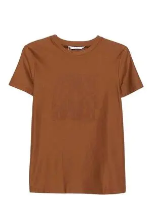Max Mara Max Mara Geometric Motif Short-Sleeve T-Shirt Brown